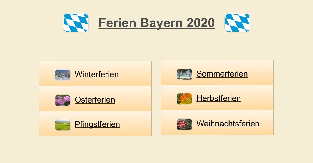 Ferien Bayern 2020